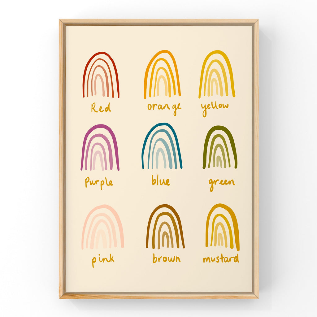 Rainbow Colour Chart by Little Peach & Pip | Art Print – Letterly UK